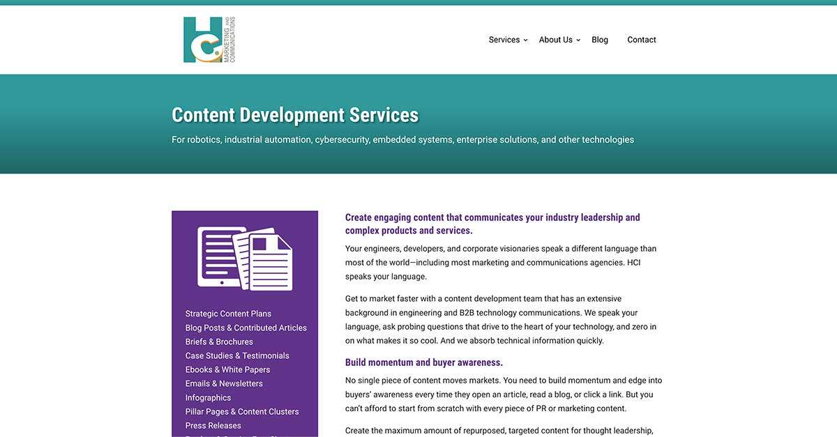Technical Content Development Services | B2B Marketing & PR